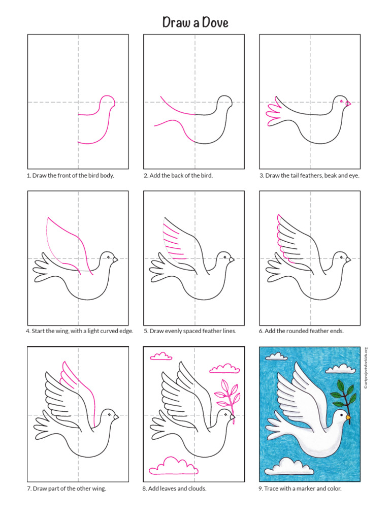 Draw A Dove | PDF | Language Arts & Discipline | Home & Garden