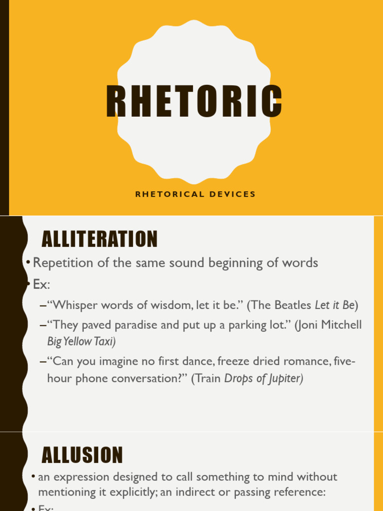Rhetoric Powerpoint | PDF
