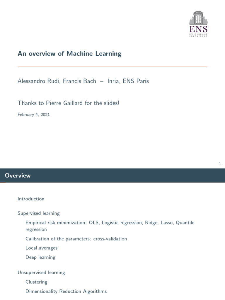 Lesson I ML Intro Real 2021 | PDF