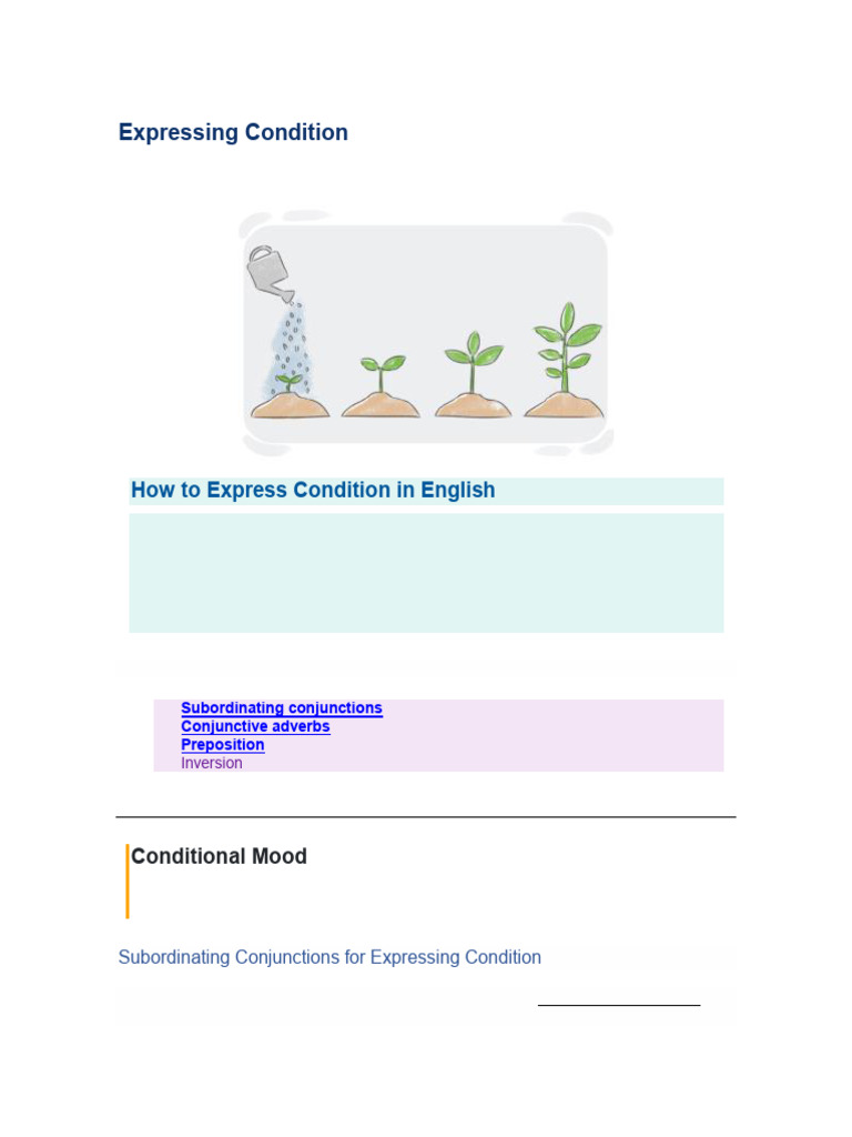Expressing Condition | PDF