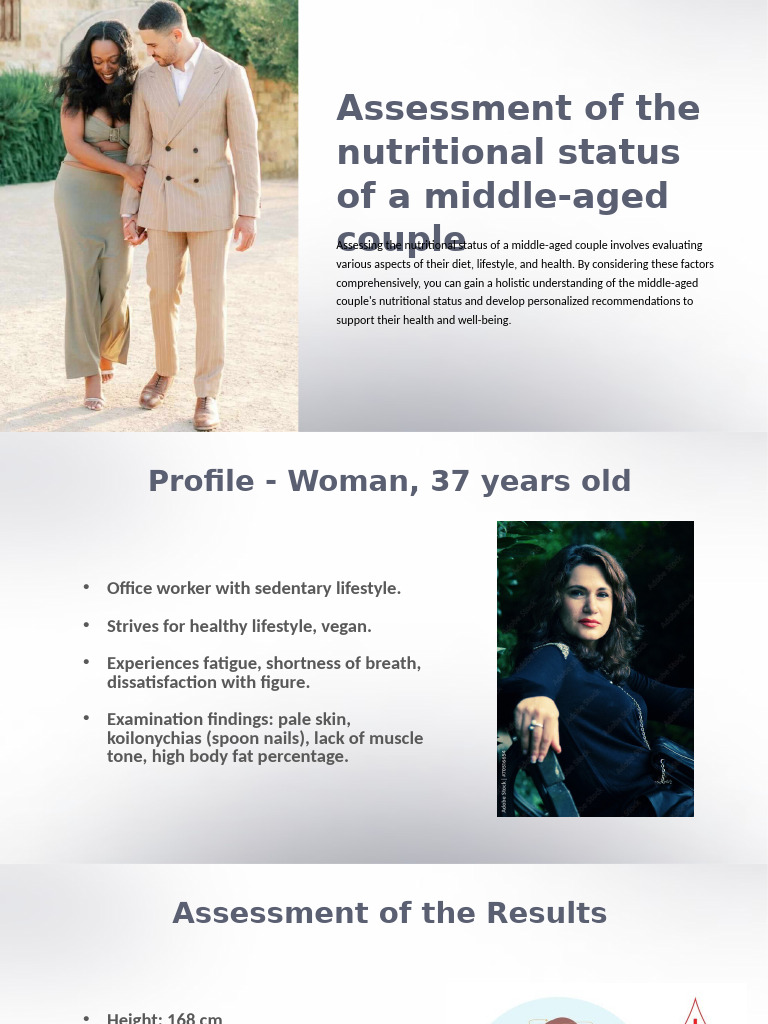 Assessment of The Nutritional Status of A Middle-Aged Couple | PDF