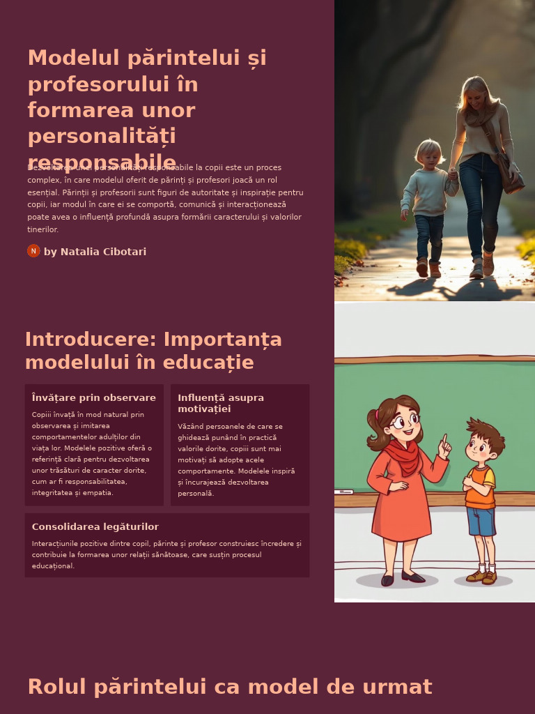 Modelul Parintelui Si Profesorului in Formarea Unor Personalitati ...