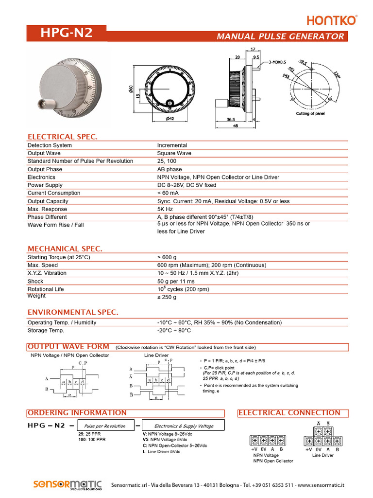 HONTKO-manovella-HPG-N2 | PDF