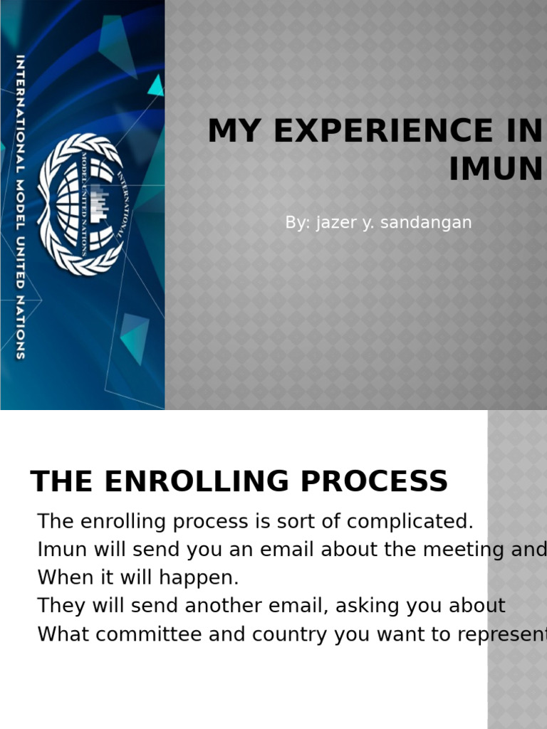 MY Experience in Imun | PDF