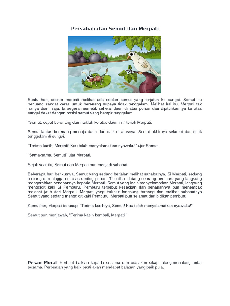 Semut Dan Merpati | PDF