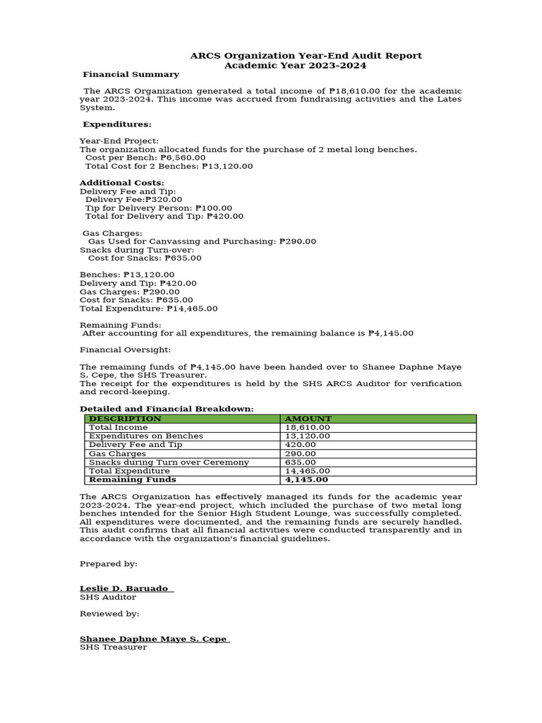 ARCS Yr End Project | PDF
