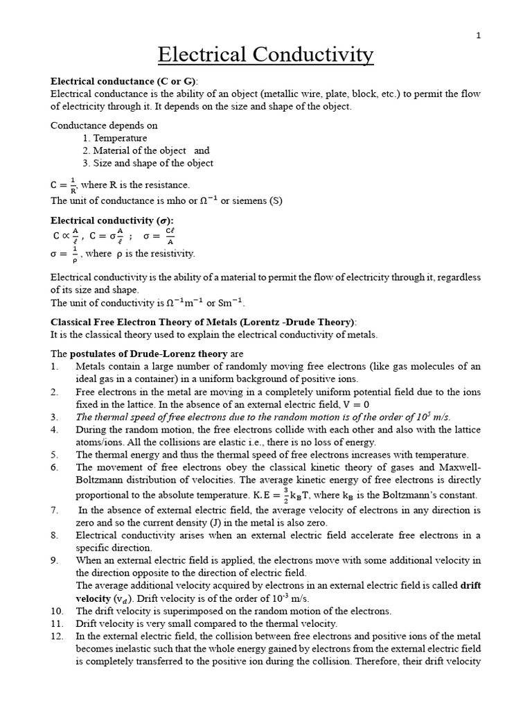CUSAT Prospectus 2024: Electrical Conductivity | PDF | Electrical ...
