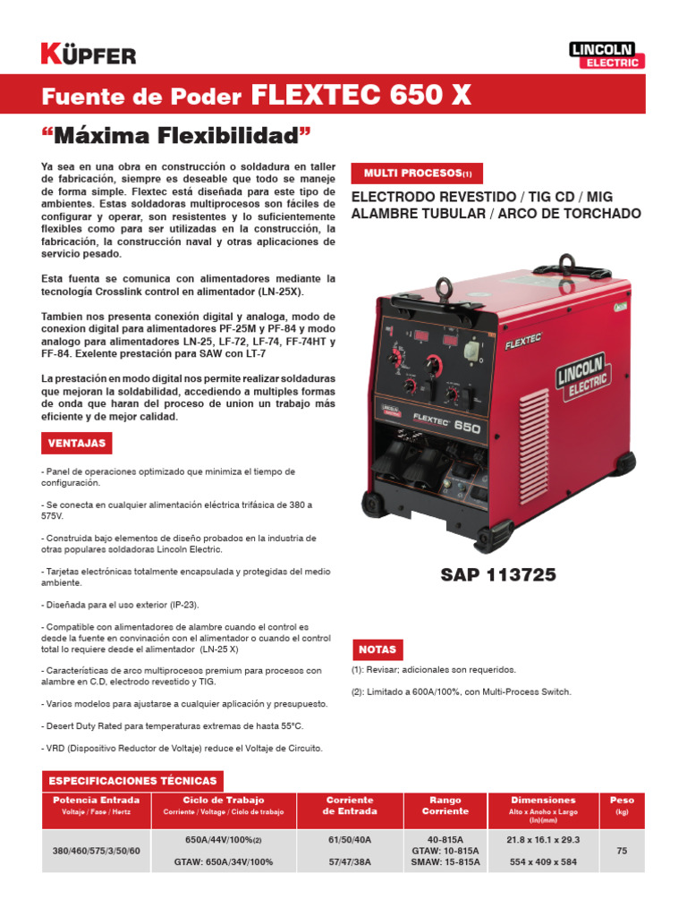 Flextec 650 X 113725 | PDF