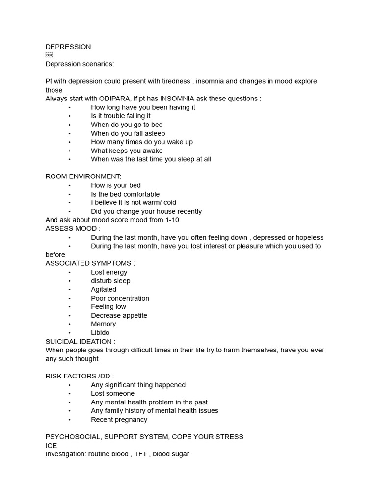 Consultation Structure and Mnemonics | PDF