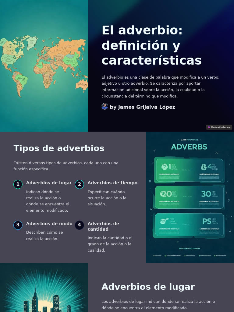 El Adverbio Definicion y Caracteristicas | PDF