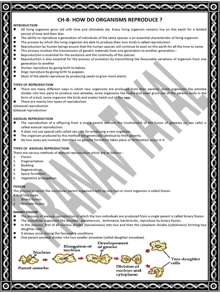 Ch-8 How Do Organisms Reproduce | PDF
