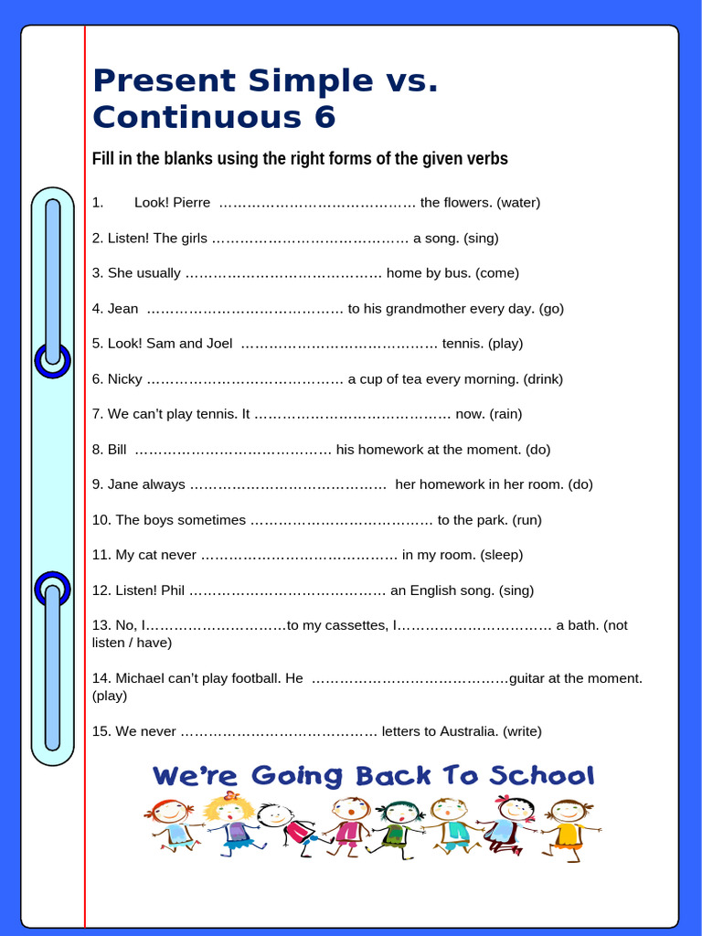 Present Simple Vs Present Continuous Grammar Drills Tests 85461 | PDF