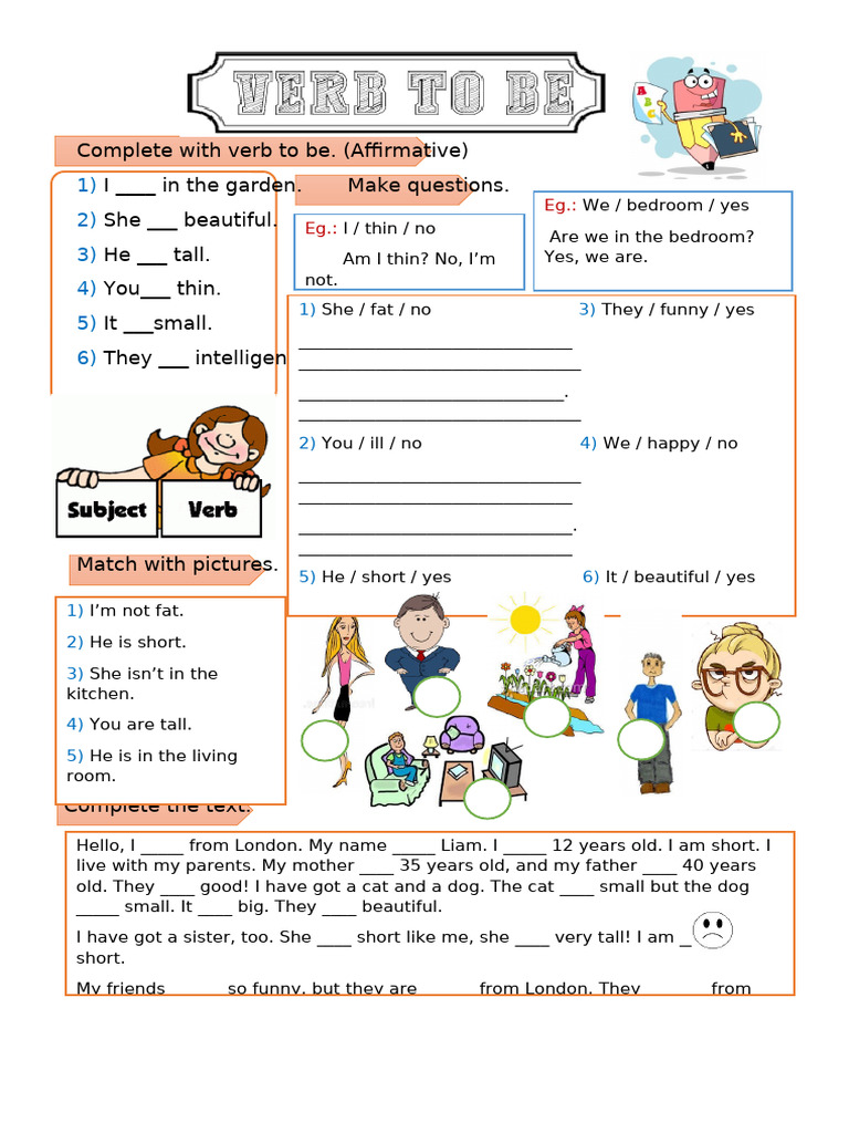 Verb To Be Writing Creative Writing Tasks - 107120 | PDF