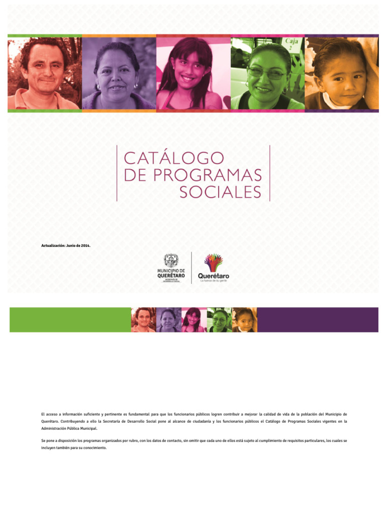 10 127 217 156240946 Catálogo de Programas Sociales 2014 | PDF
