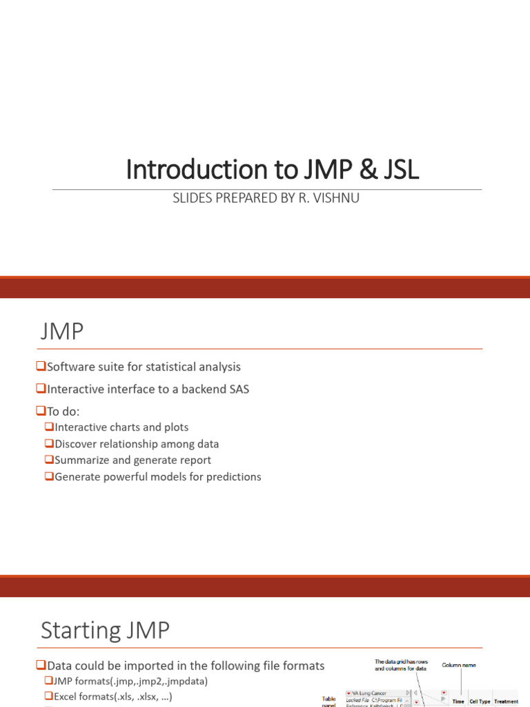JMP Basics | PDF