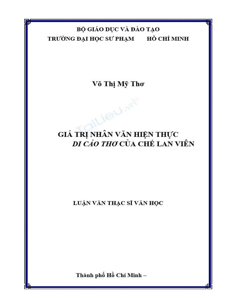 Võ Thị Mỹ Thơ: Di Cảo Thơ | PDF