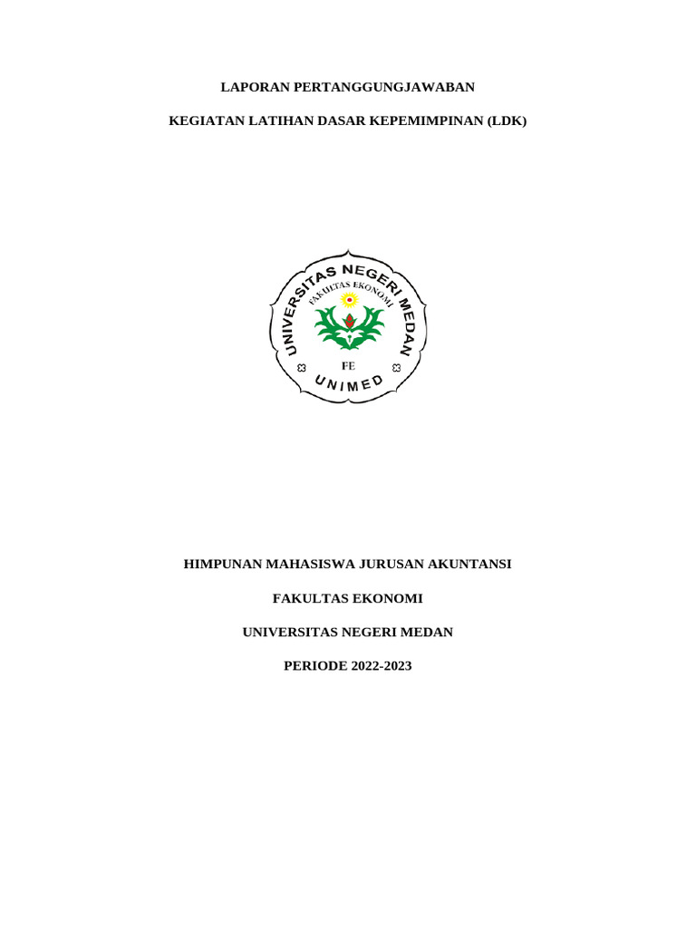 LAPORAN PERTANGGUNGJAWABAN LDK 2022 | PDF