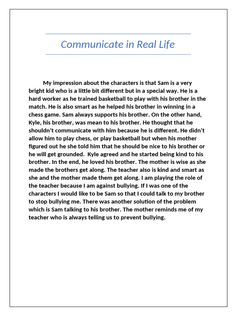 Communicate in Real Life | PDF