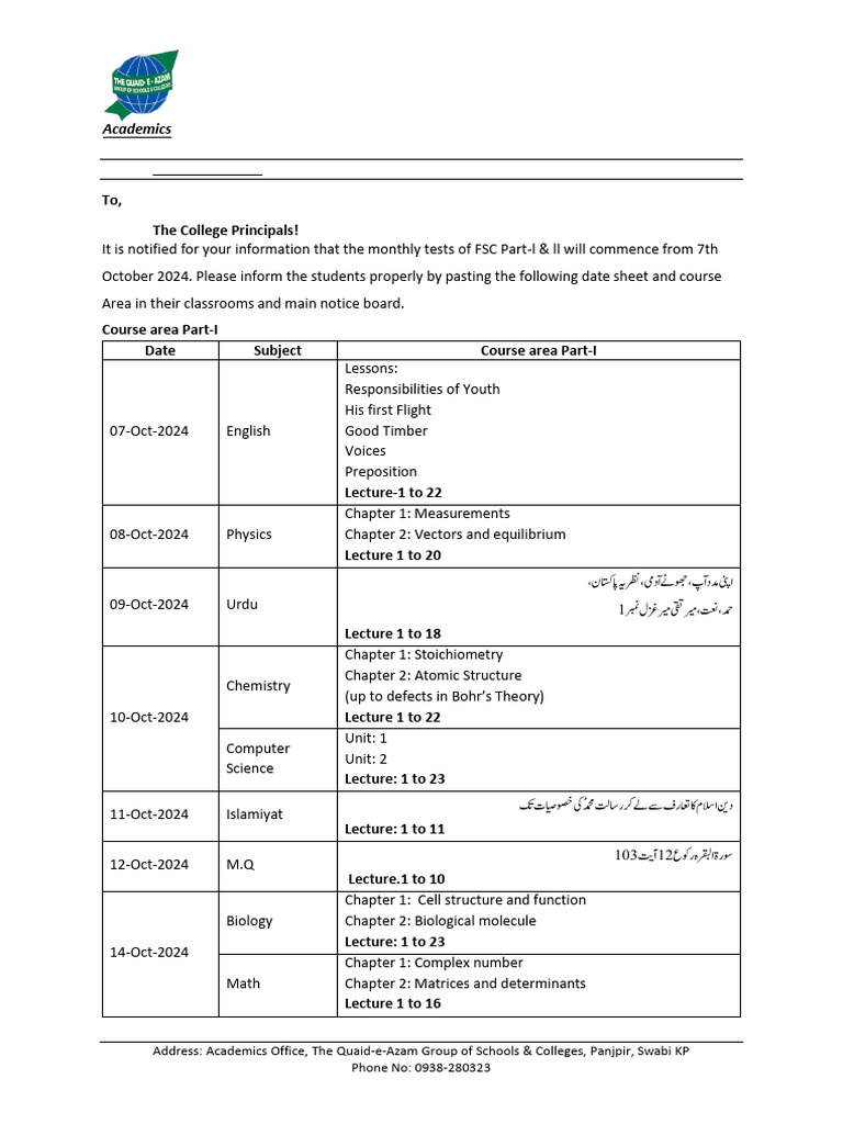 06-DRAC-2024-25 (Monthly Test Part-I & II) | PDF | Physical Sciences