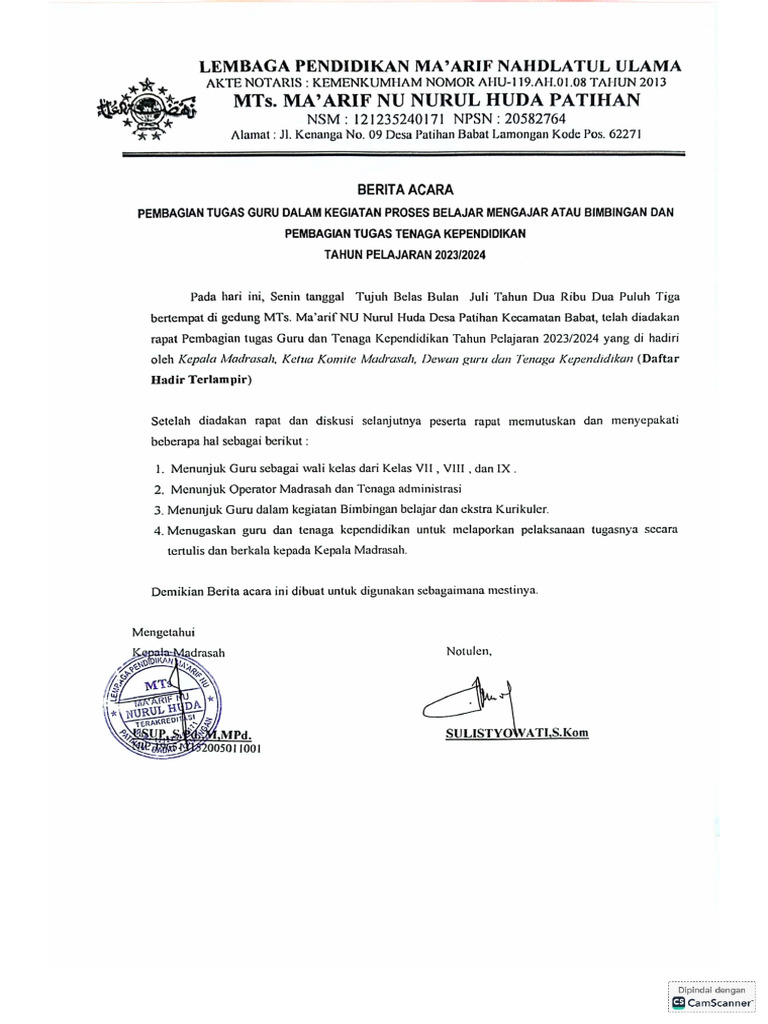 A.7. Contoh Resume Hasil Pertemuan PBM | PDF