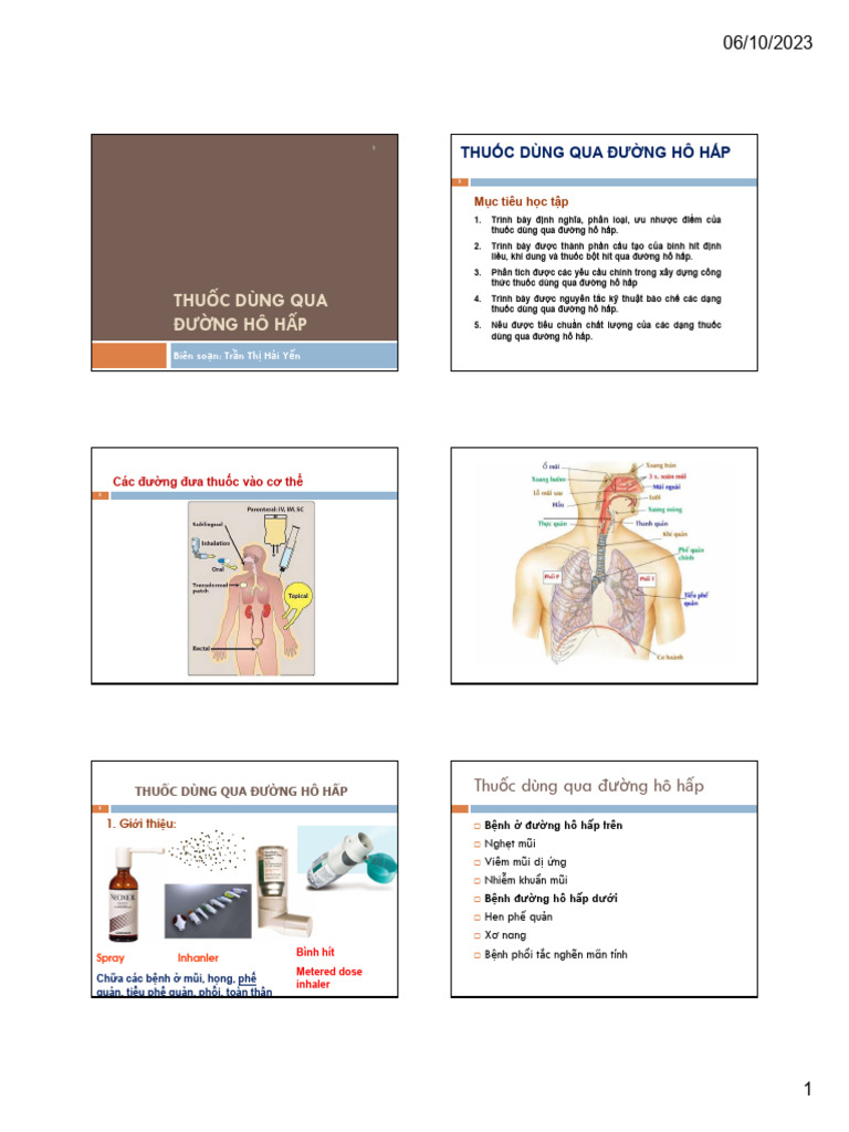 Handout Thuoc Dung Qua Duong Ho Hap | PDF