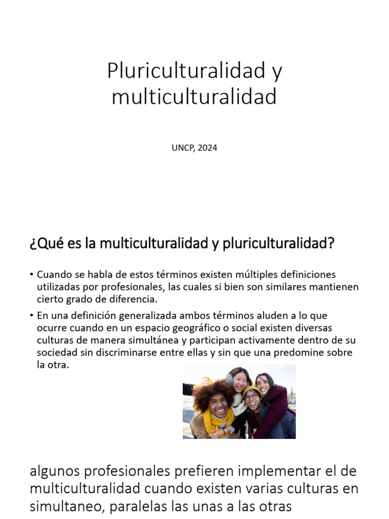 s5 Pluriculturalidad Multiculturalidad Interculturalidad Sesion | PDF