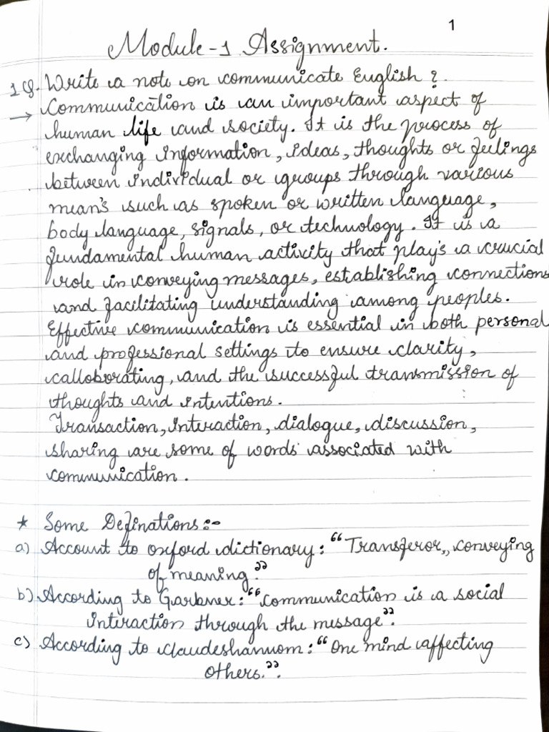 English assignment module 1 to 4 | PDF