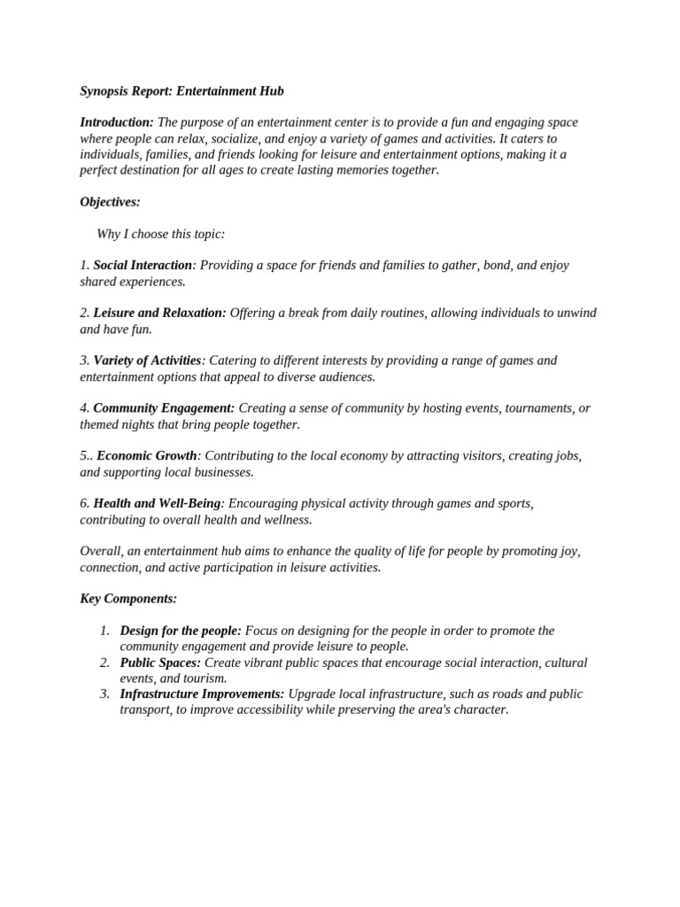 Synopsis Report | PDF