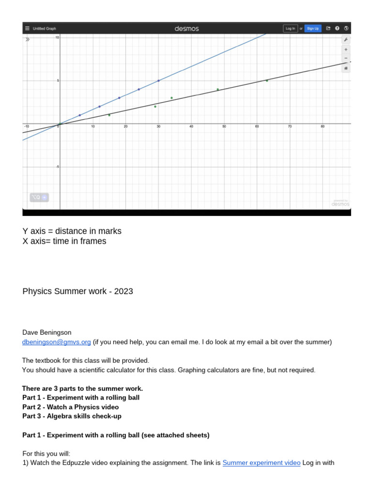 Physics Summer Work 2023 | PDF