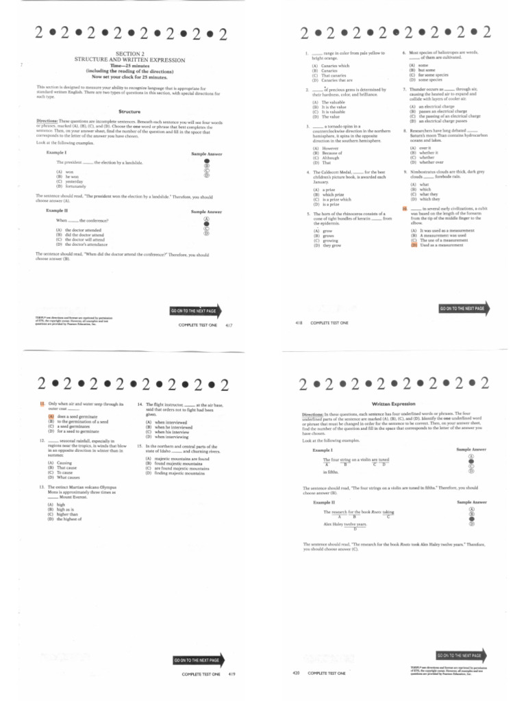 Longman Prep Paper Based Test Complete Test 2 (393-399) | PDF