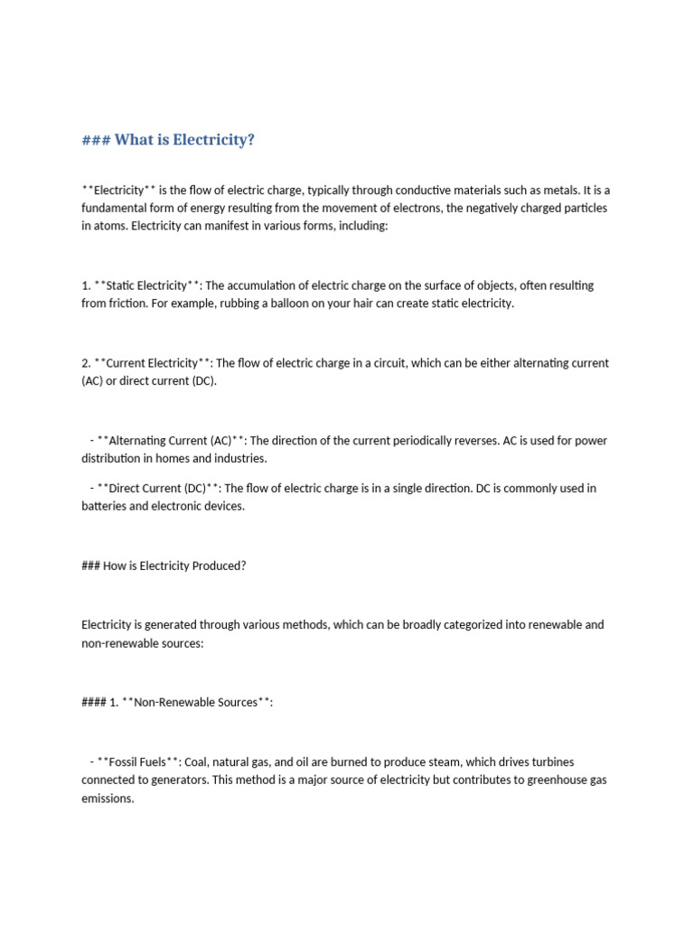 What Is Electricity | PDF
