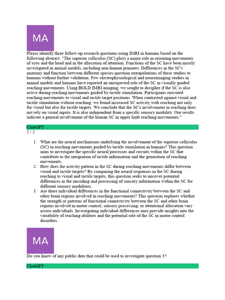 Please Identify Three Follow-Up Questions | PDF