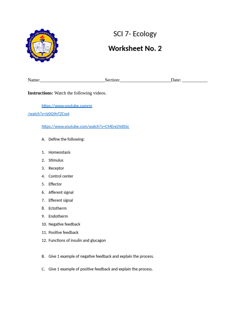 SCI-7_-Worksheet-No-2 | PDF