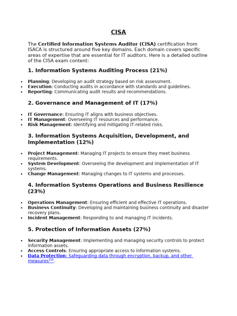 Certified Information Systems Auditor (CISA) : Planning Execution ...
