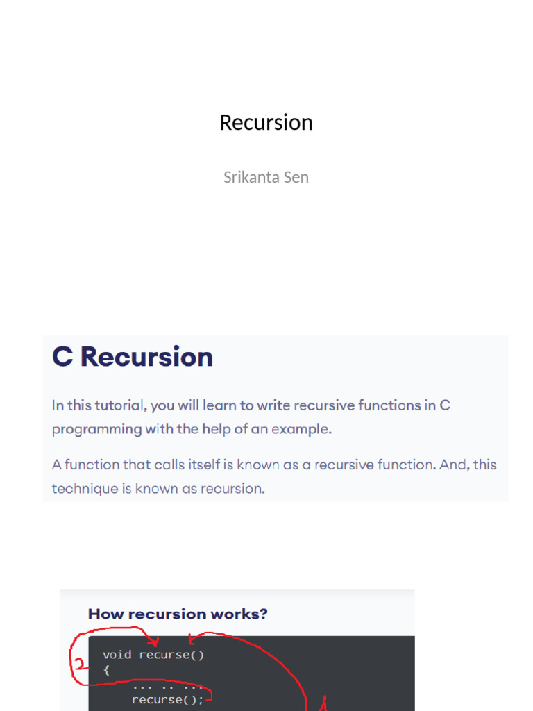 c Programming Recursion | PDF