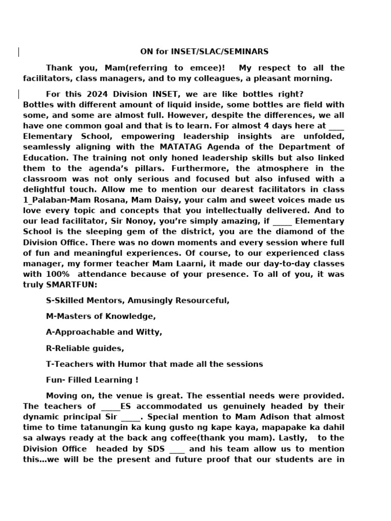 SAMPLE IMPRESSION FOR INSET-SLAC-SEMINAR | PDF