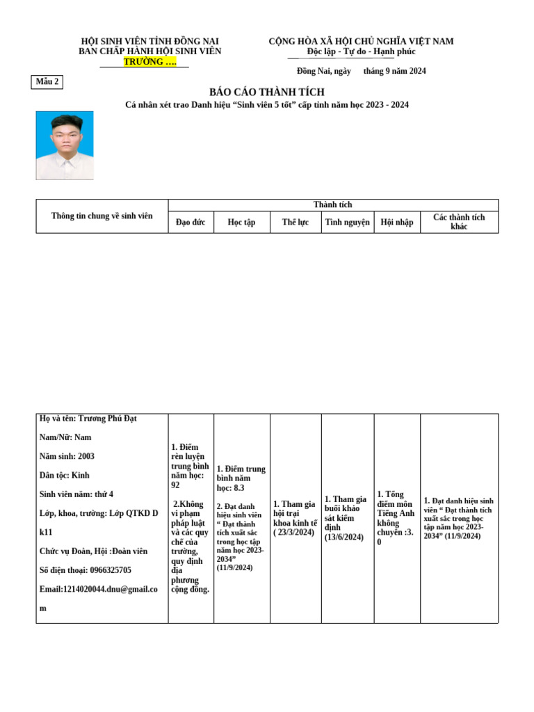 Mau2 Mau3 BCTT | PDF