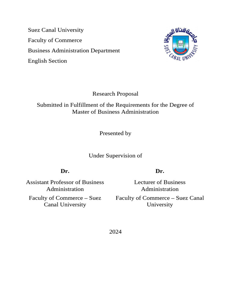 Proposal - Cover Page English | PDF