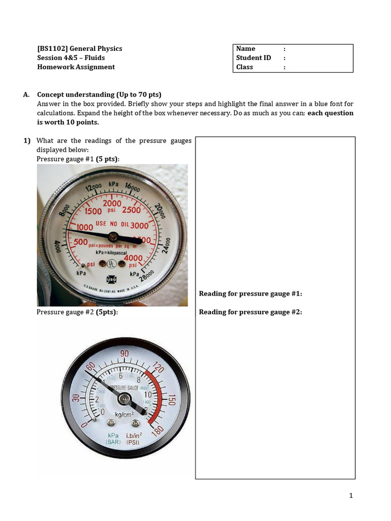 Session 4&5 - HW Assignment - Fluids | PDF