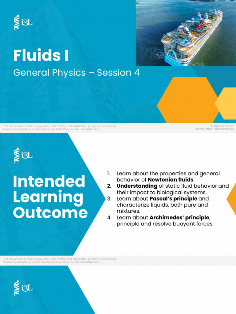Session 4 - Fluids I | PDF