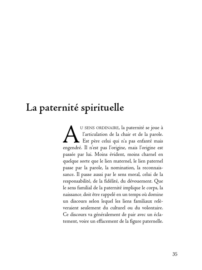 La Paternité Spirituelle | PDF