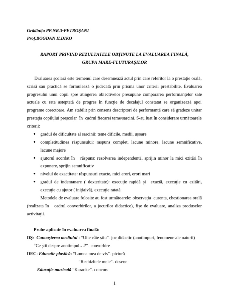 model_report_de_evaluare | PDF model_report_de_evaluare | PDF