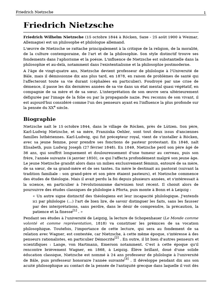 Friedrich Nietzsche | PDF