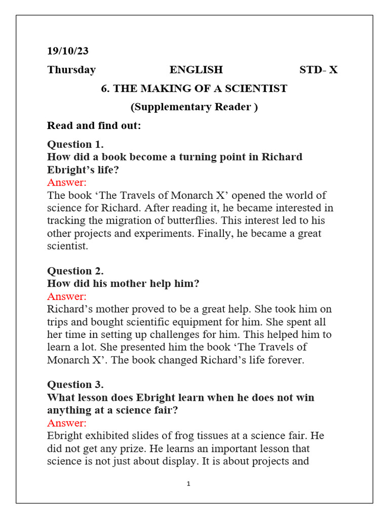 The Making of A Scientist | PDF