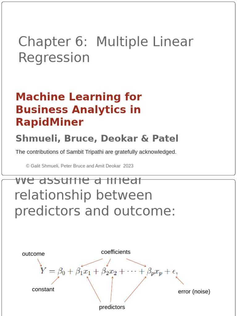 Chapter 06 Linear Reg | PDF