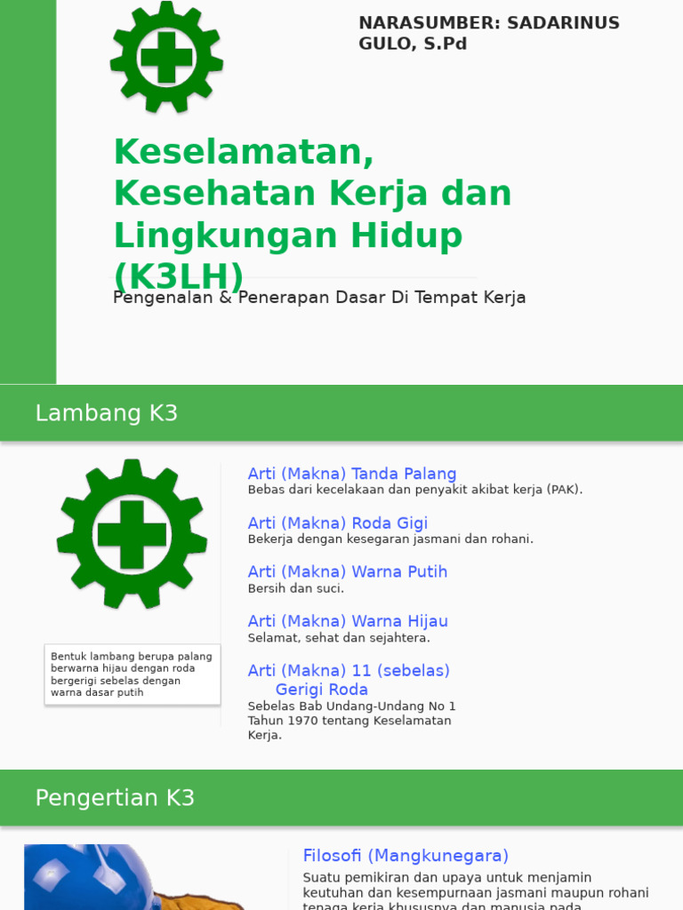 Materi K3LH PKL | PDF