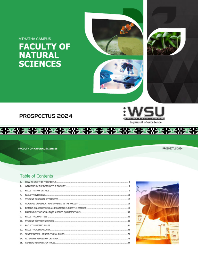Faculty of Natural Sciences | PDF