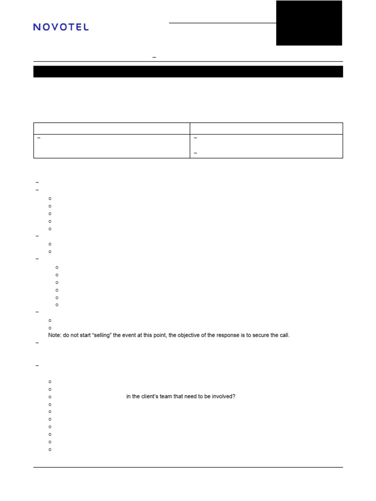 Meeting & Event Inquiry SOP Guide | PDF | Human Communication | Business
