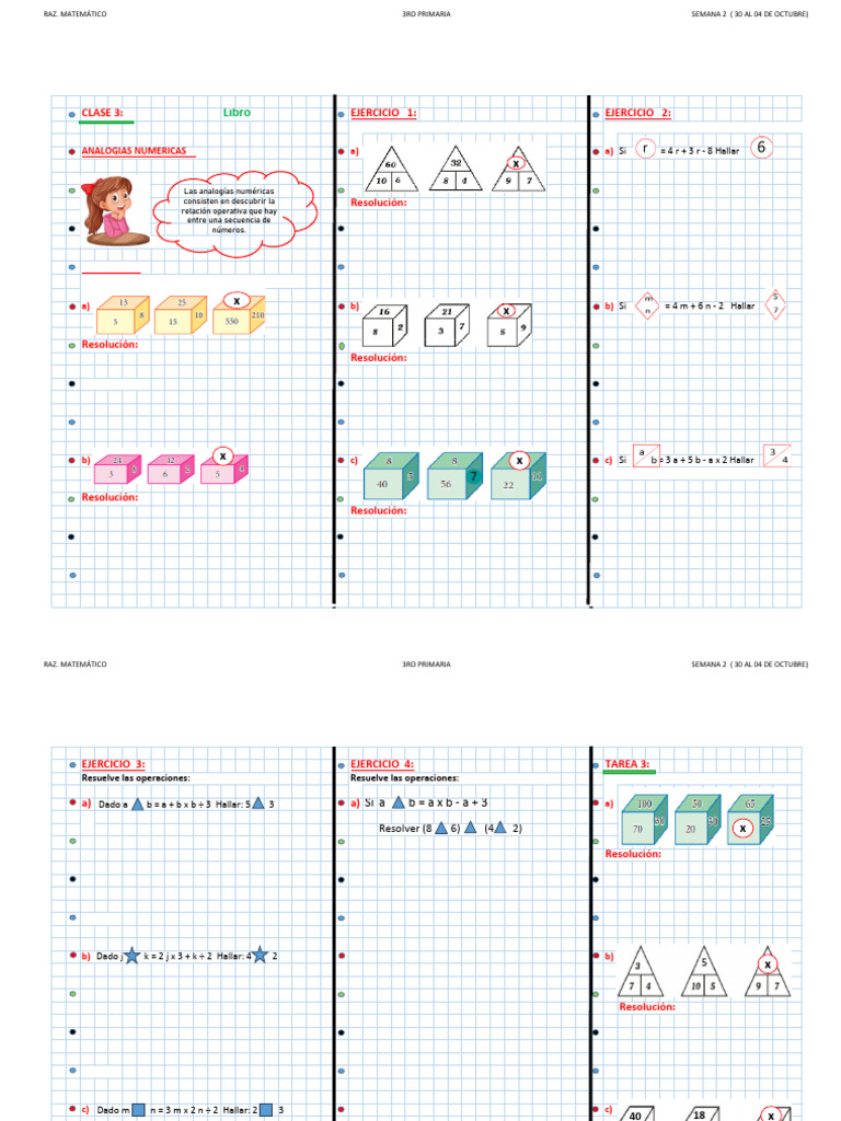 CLASE 3 - ANALOGIAS NUMÉRICAS DE 3RO RM | PDF
