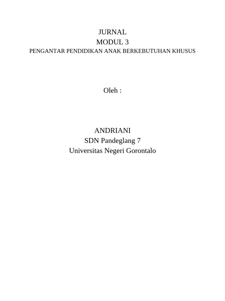 Jurnal Modul 3 | PDF
